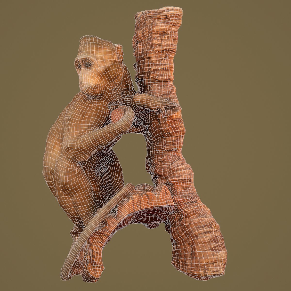 3D model Monkey Photorealistic Posed VR / AR / low-poly | CGTrader