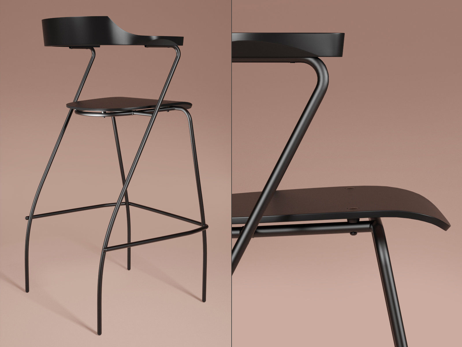 Project Bar Chair 3D model | CGTrader