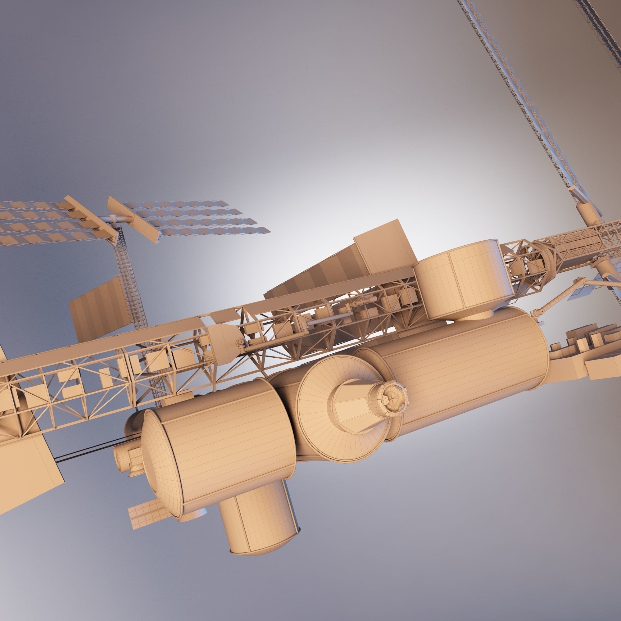 3D model International Space Station With RIG VR / AR / low-poly rigged ...
