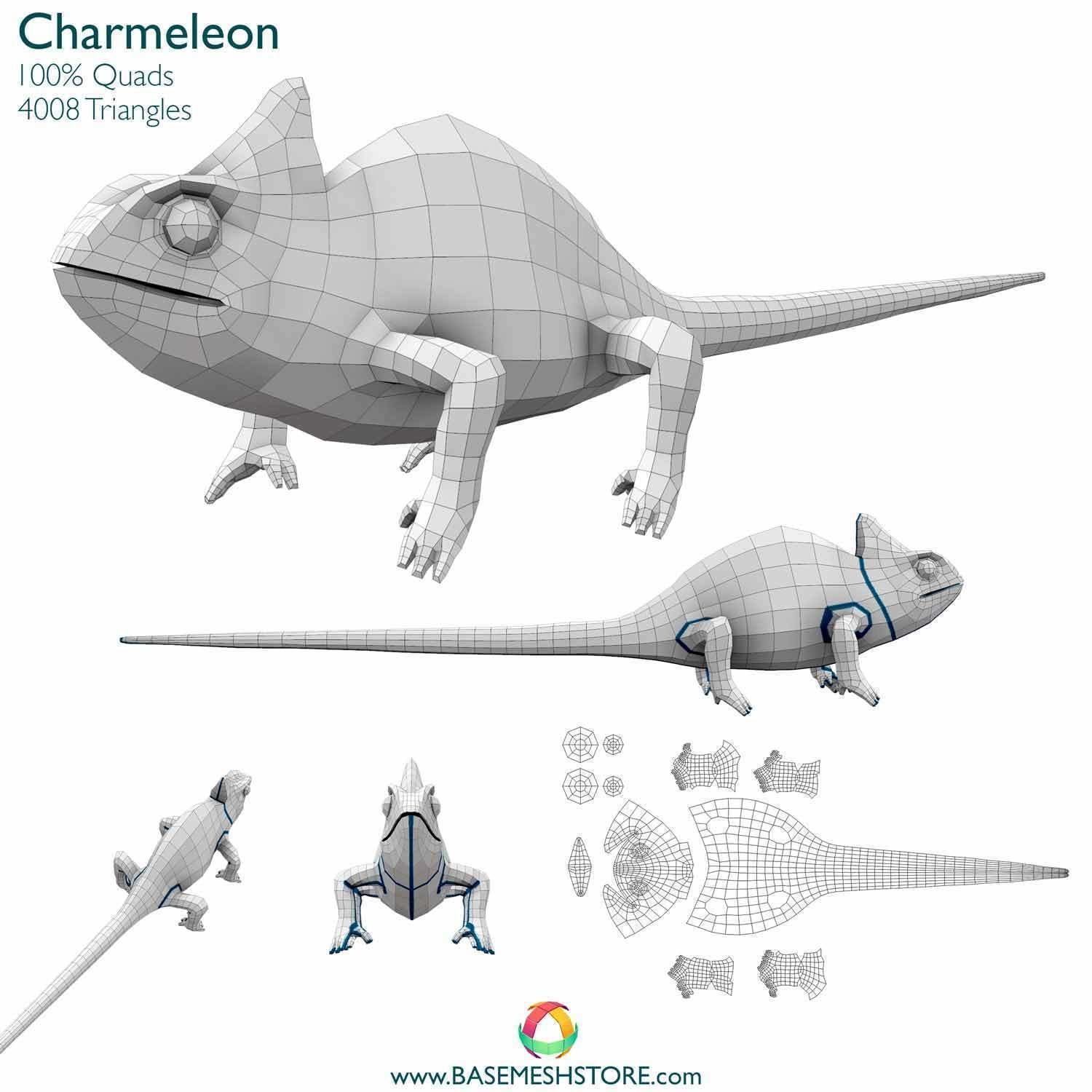 3D model 32 Animals Base Meshes VR / AR / low-poly | CGTrader