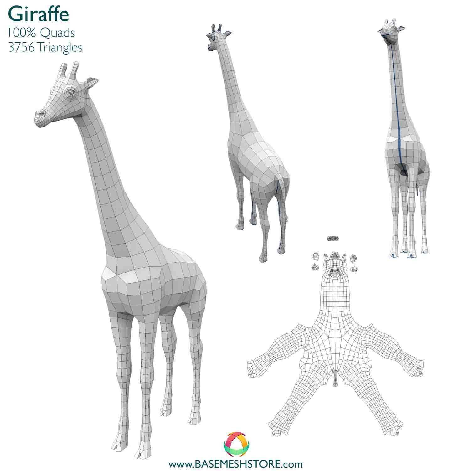 3D model 32 Animals Base Meshes VR / AR / low-poly | CGTrader