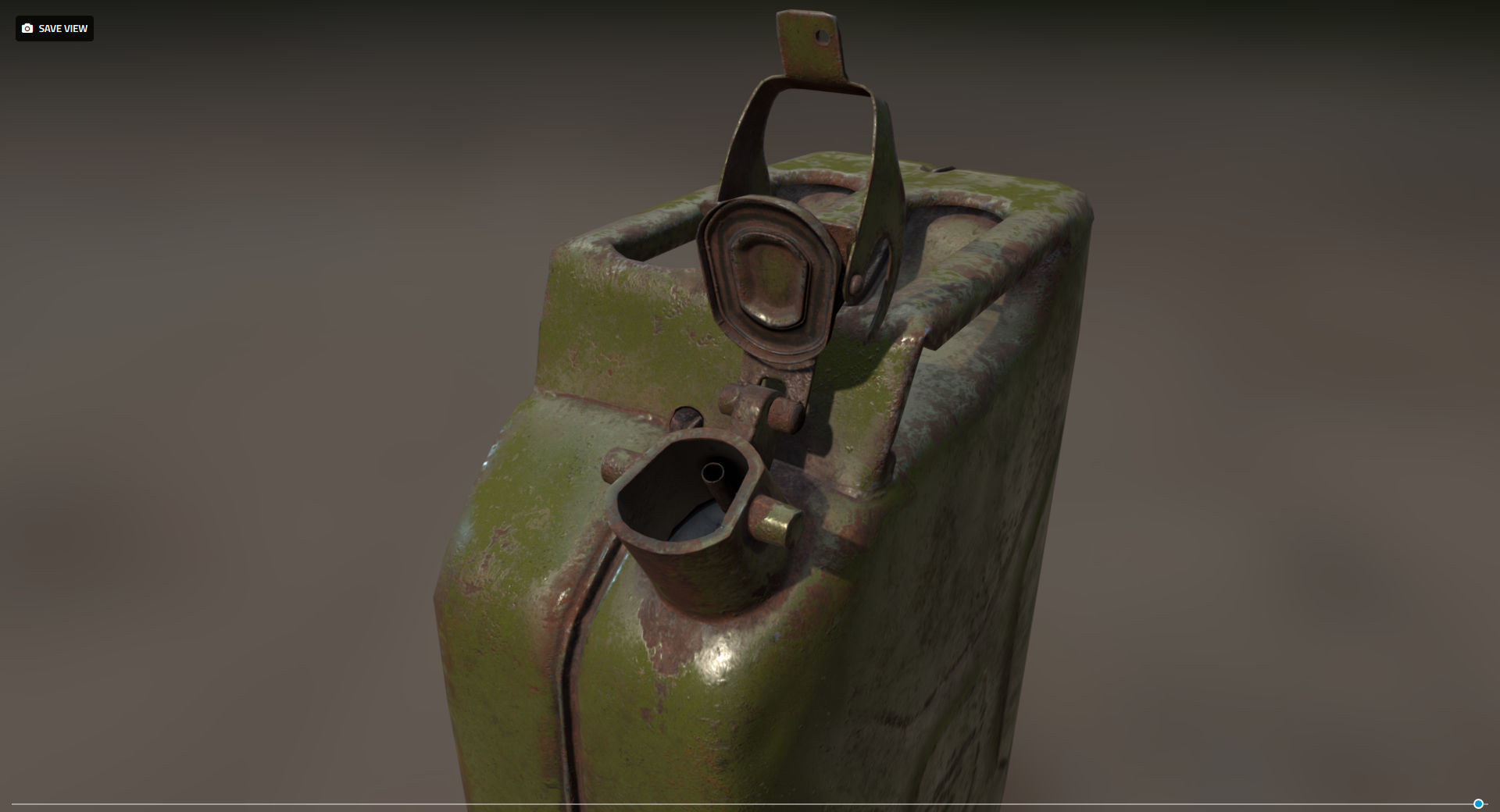 3D model Soviet old rusty canister 20L VR / AR / low-poly animated ...