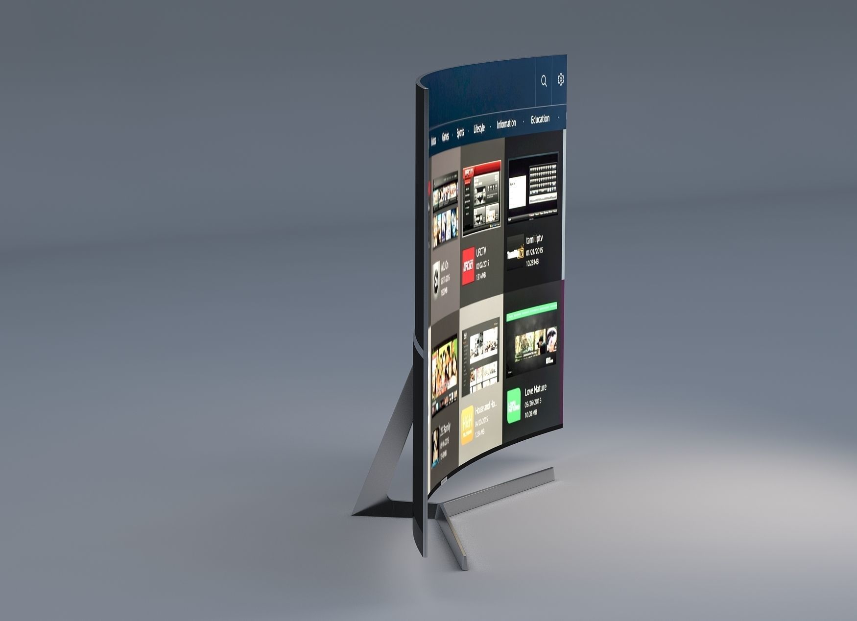 3D model Samsung 55 and 75 inch SUHD 4K Curved Smart TV KS9000 3D model ...