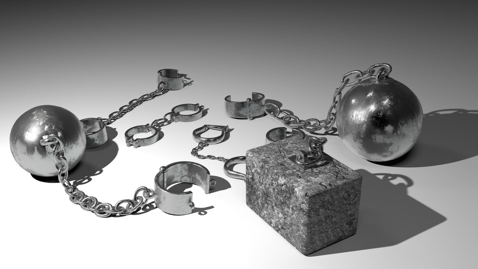 Medieval shackles 3D model | CGTrader