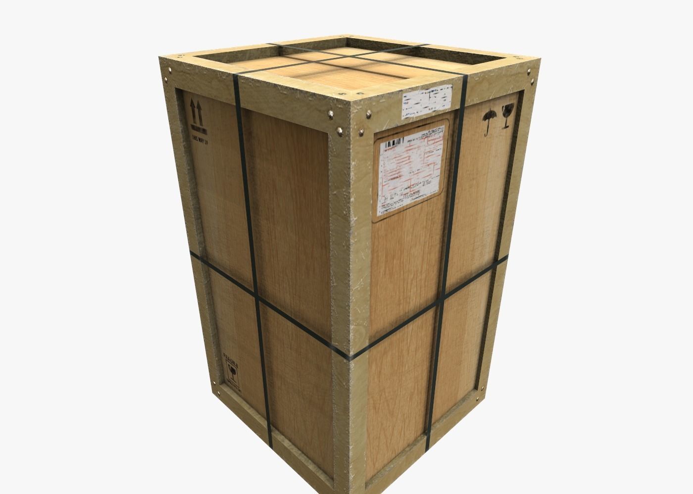 3D model Wooden Cargo Crates PBR VR / AR / low-poly | CGTrader