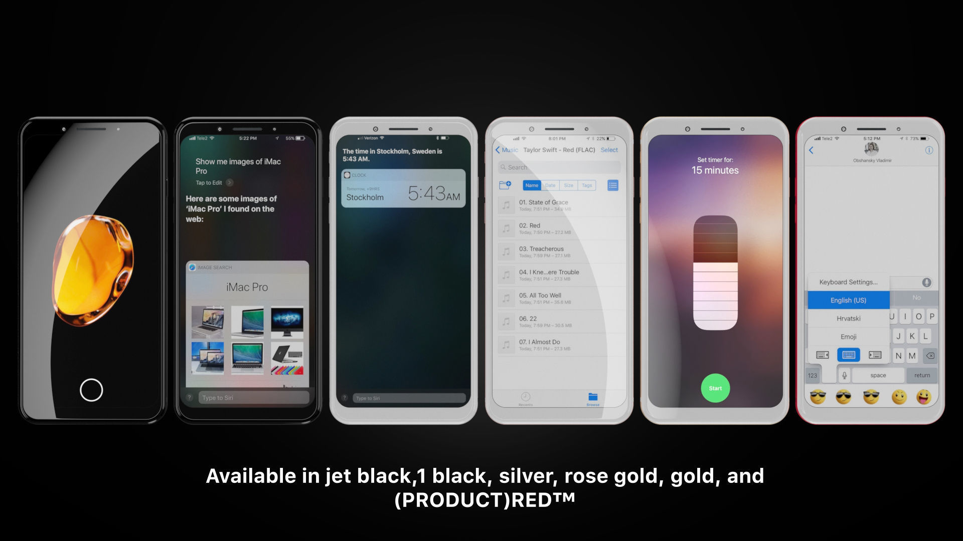 3D model Apple iPhone 8 X Concept Leak Corner edges All Colors VR / AR ...