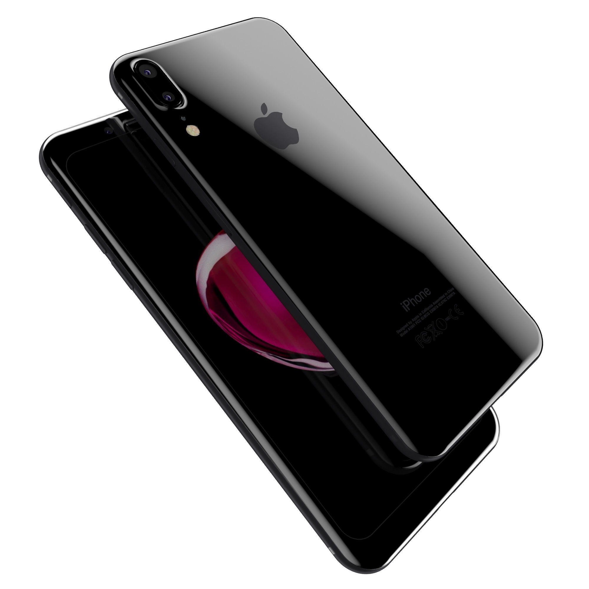 3D model Apple iPhone8 2017 Rounded edges Leak All Colors VR / AR / low ...