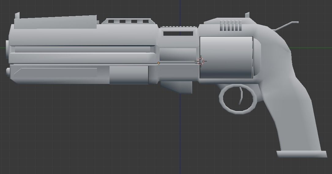 3D model Futuristic Revolver VR / AR / low-poly | CGTrader