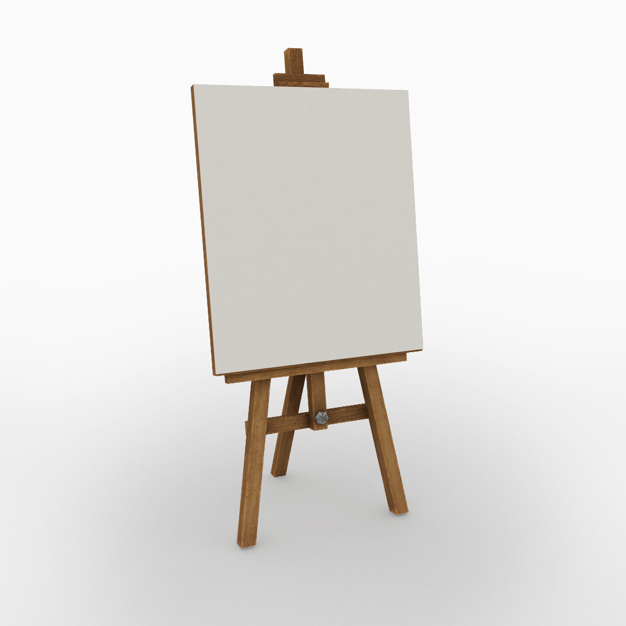 3D model Easel with blank canvas VR / AR / low-poly | CGTrader