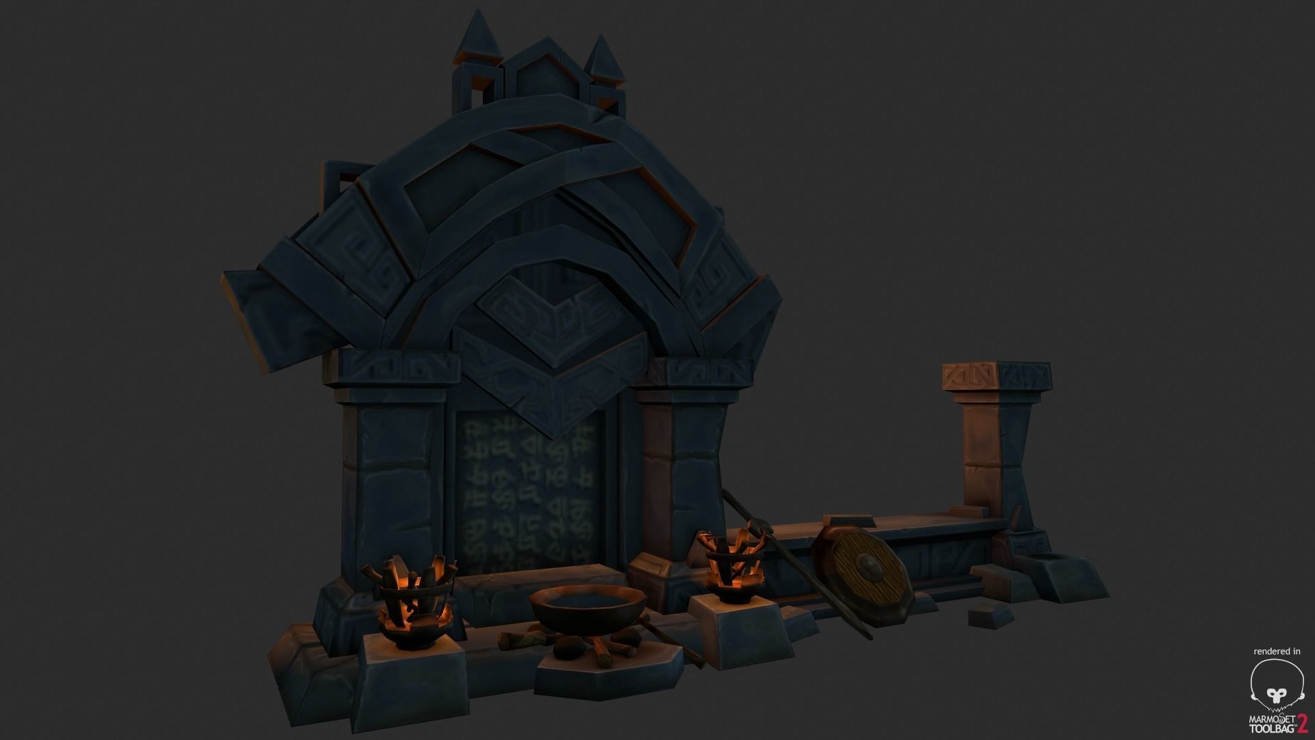 3D model rockwall cartoon VR / AR / low-poly | CGTrader