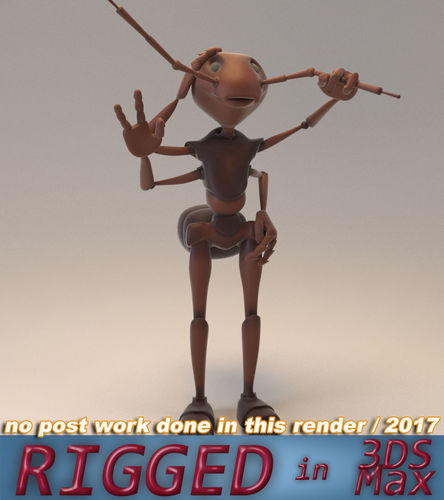 Ant cartoon 3D model rigged | CGTrader