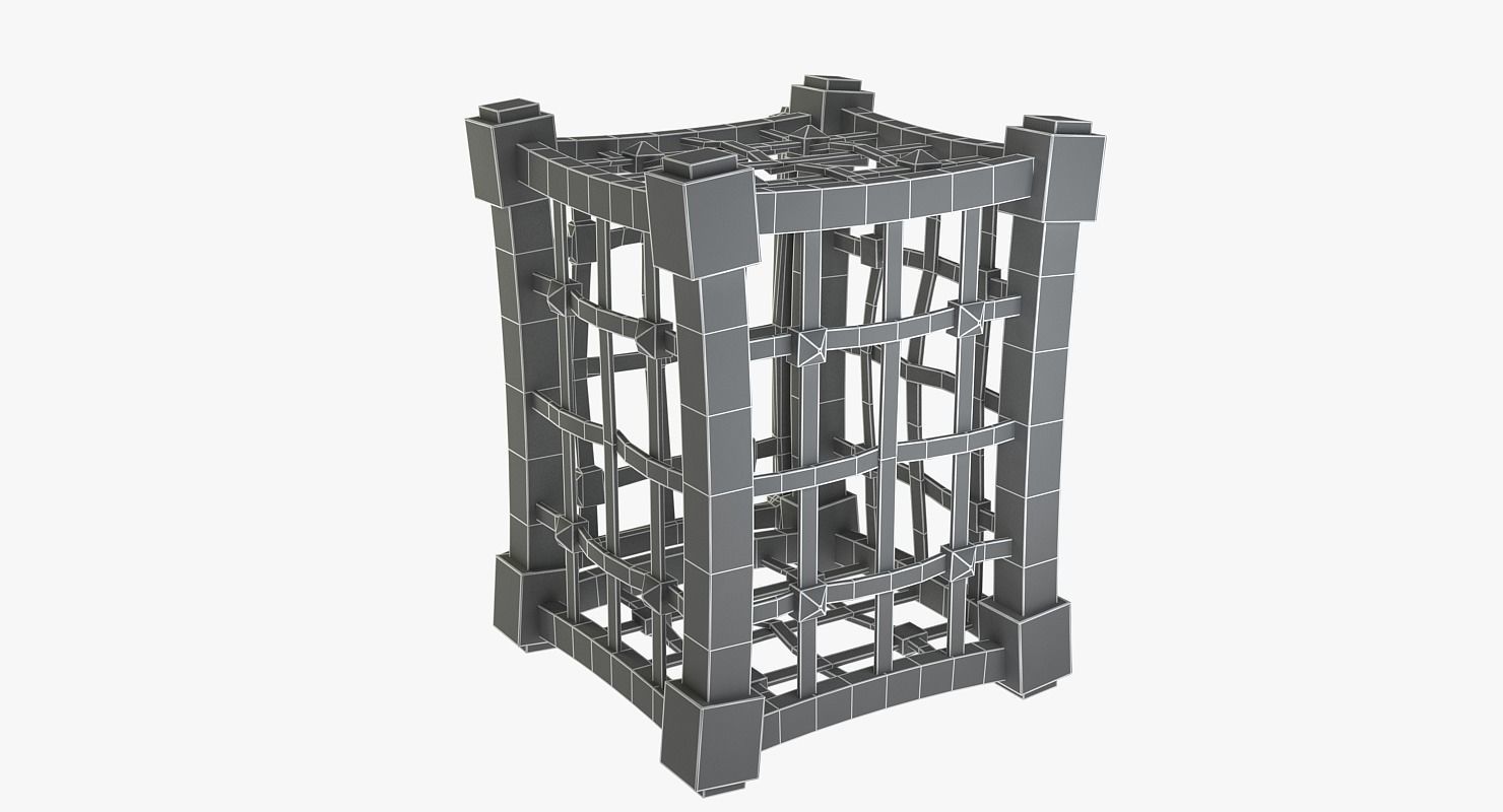 3D model Cage medieval VR / AR / low-poly | CGTrader