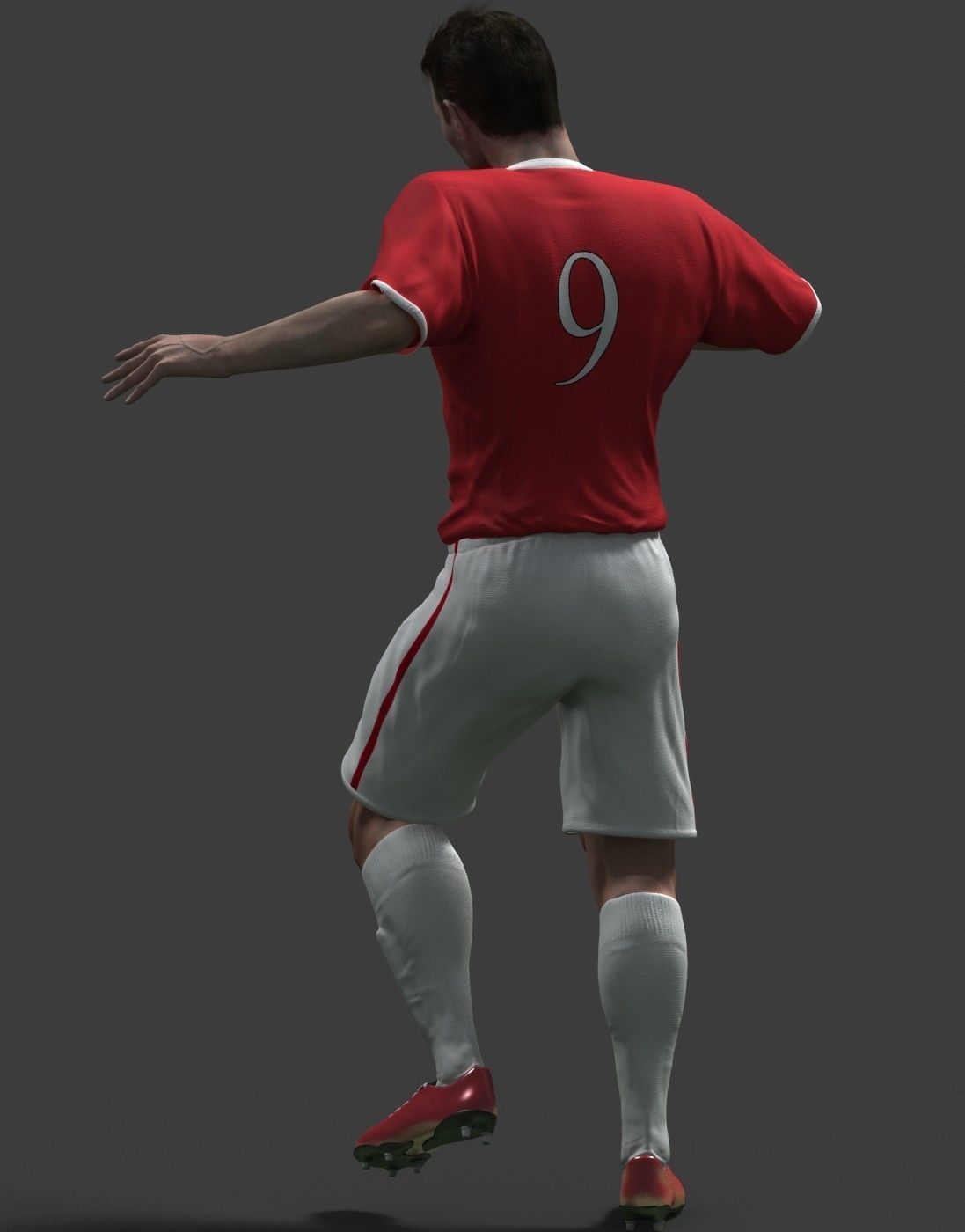3D model Soccer player VR / AR / low-poly rigged animated | CGTrader