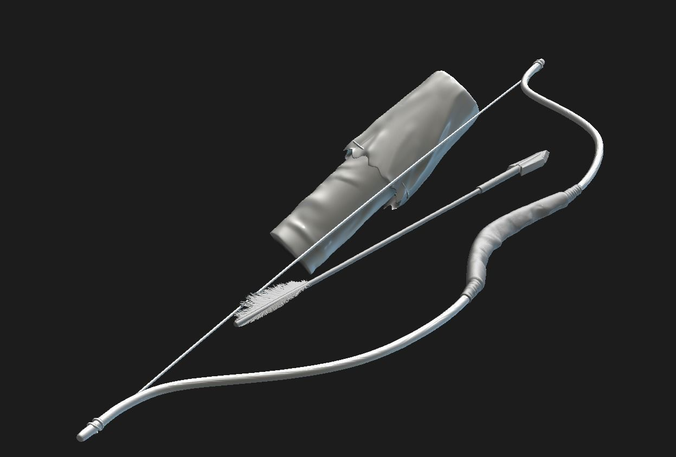 3D model Bow and Arrow Prop VR / AR / low-poly | CGTrader