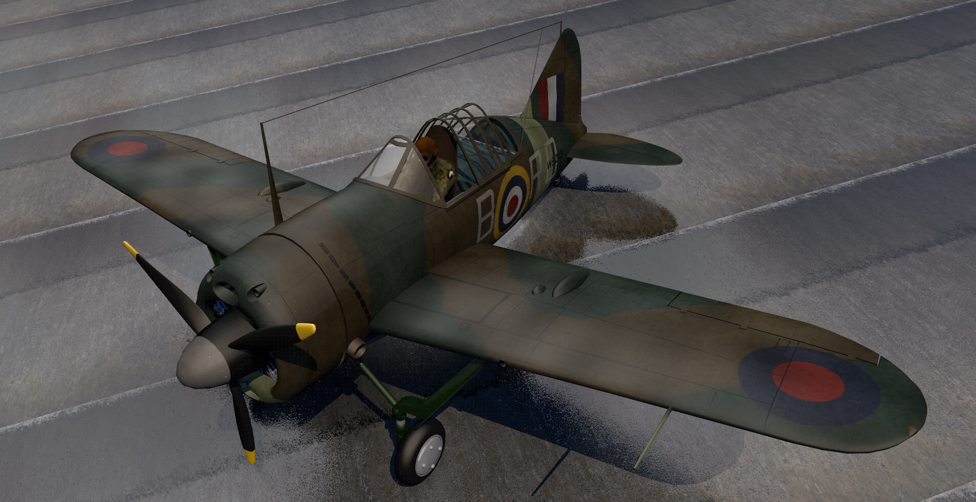 Brewster B339 Buffalo Mk-1 - RAF 3D model | CGTrader