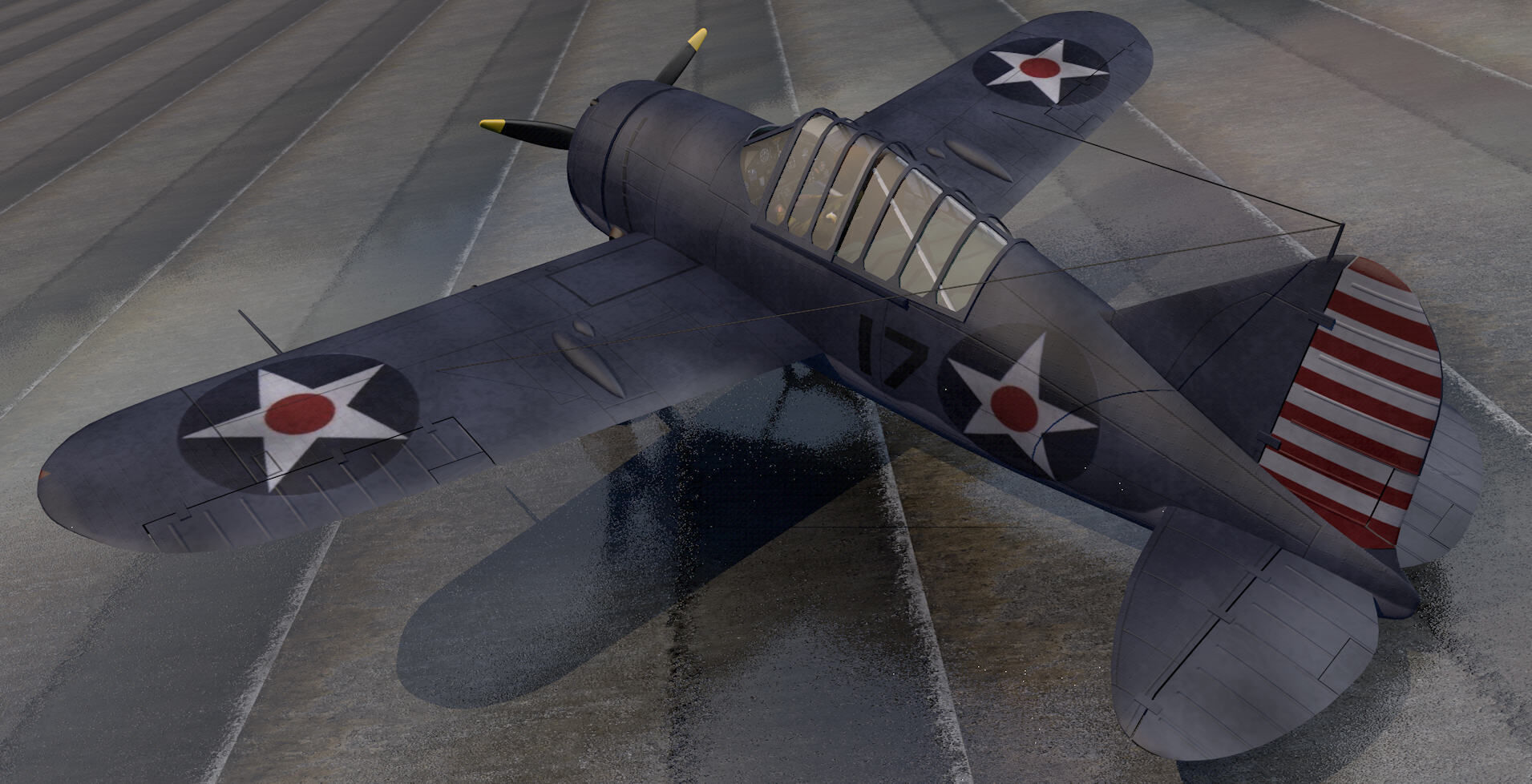 Brewster F2A-1 Buffalo 3D model | CGTrader