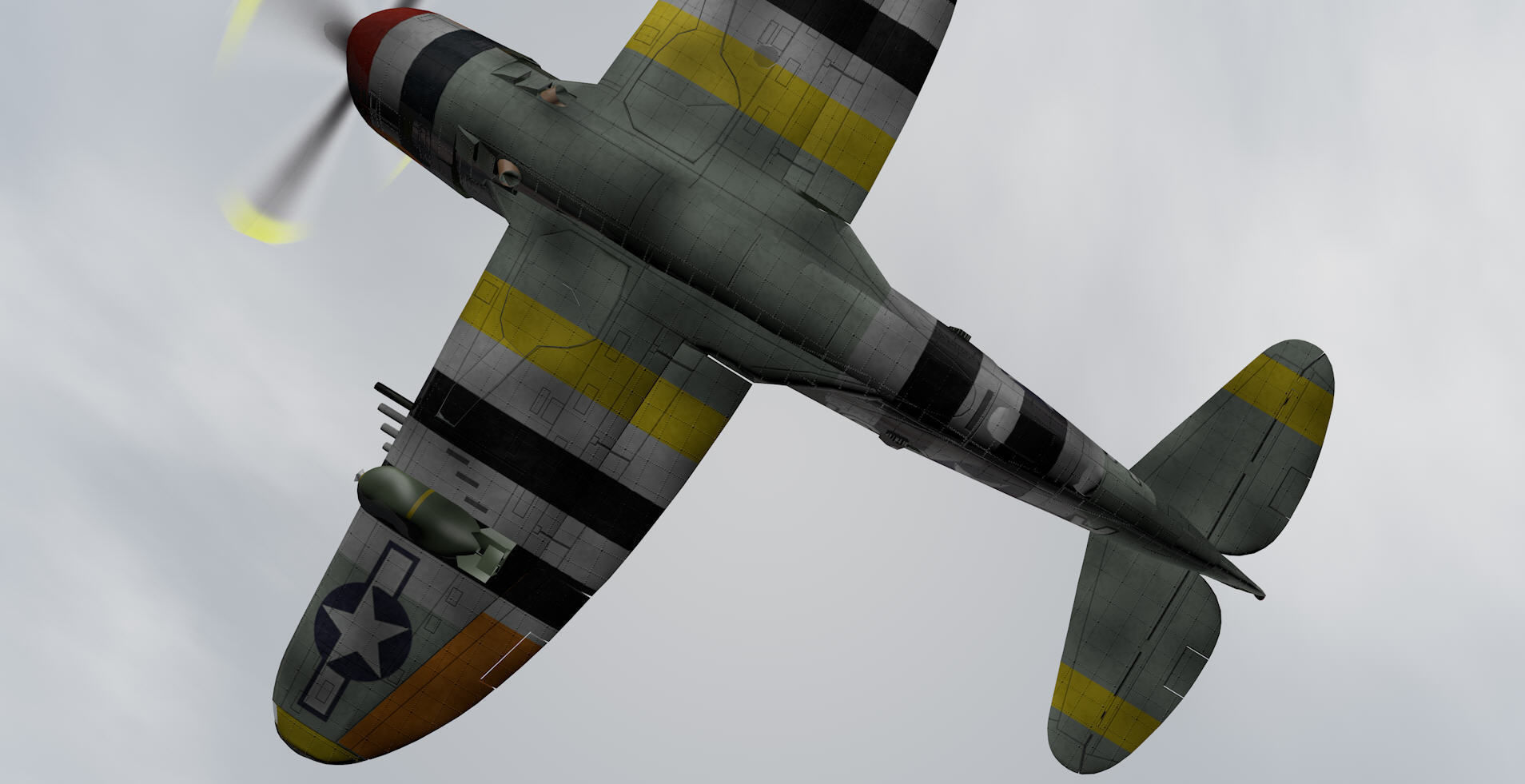 Republic P-47C Thunderbolt - Razorback 3D model | CGTrader