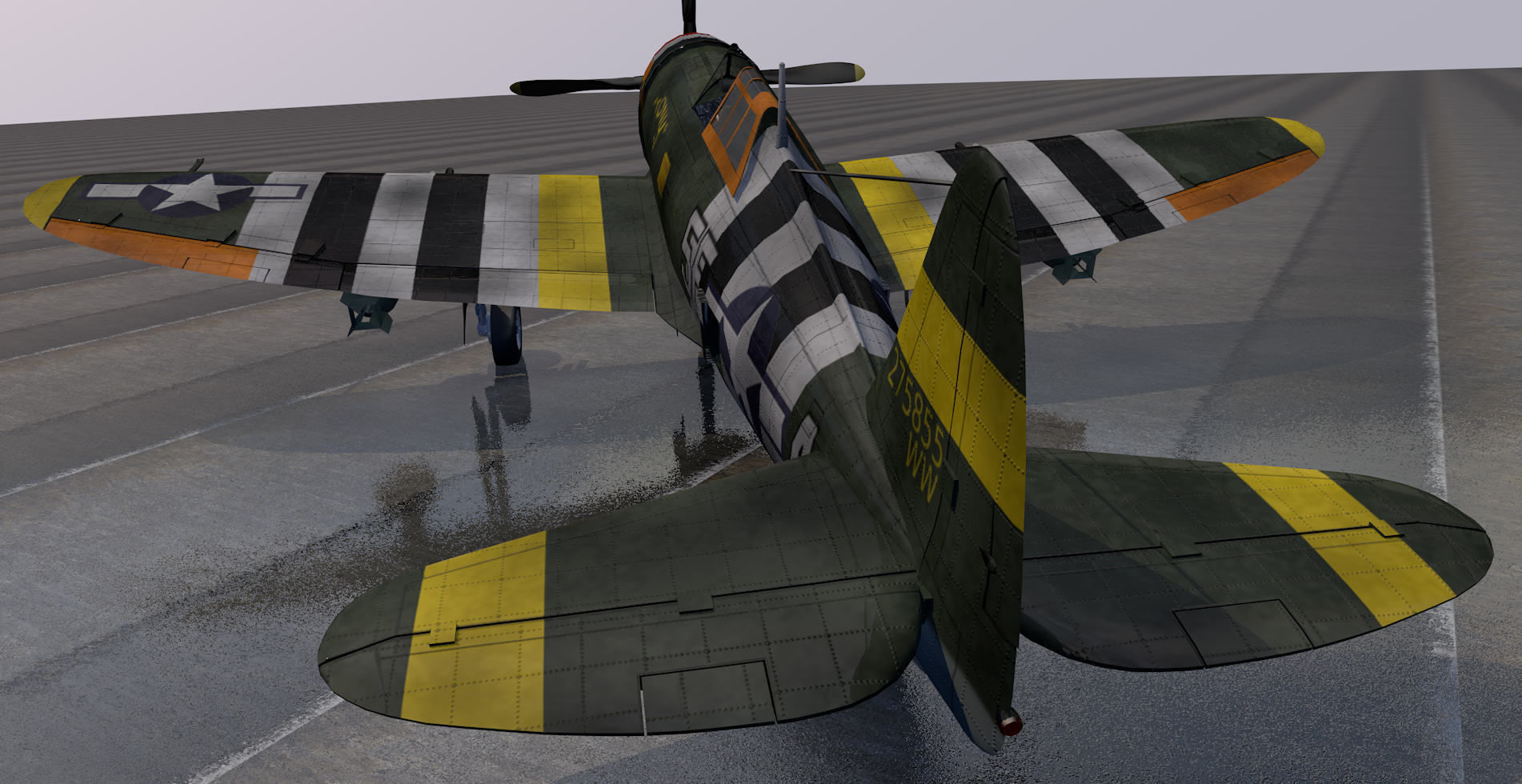 Republic P-47C Thunderbolt - Razorback 3D model | CGTrader