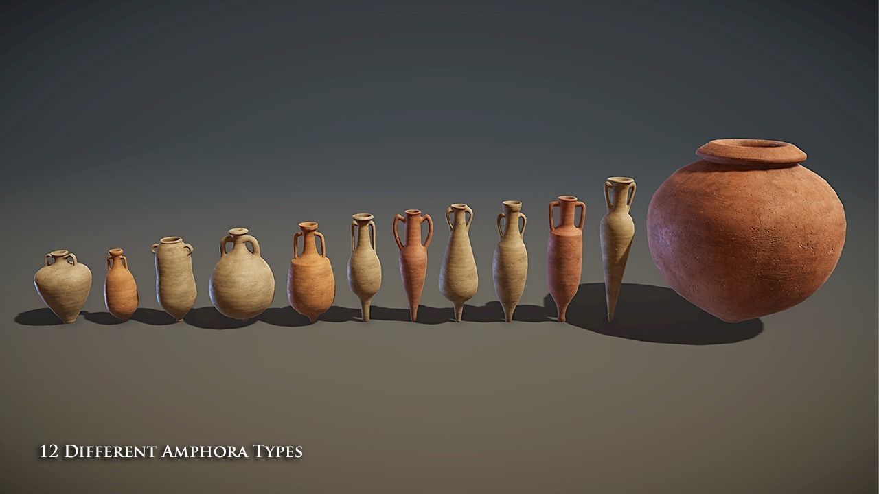 3D model Roman Amphora Pack VR / AR / low-poly | CGTrader