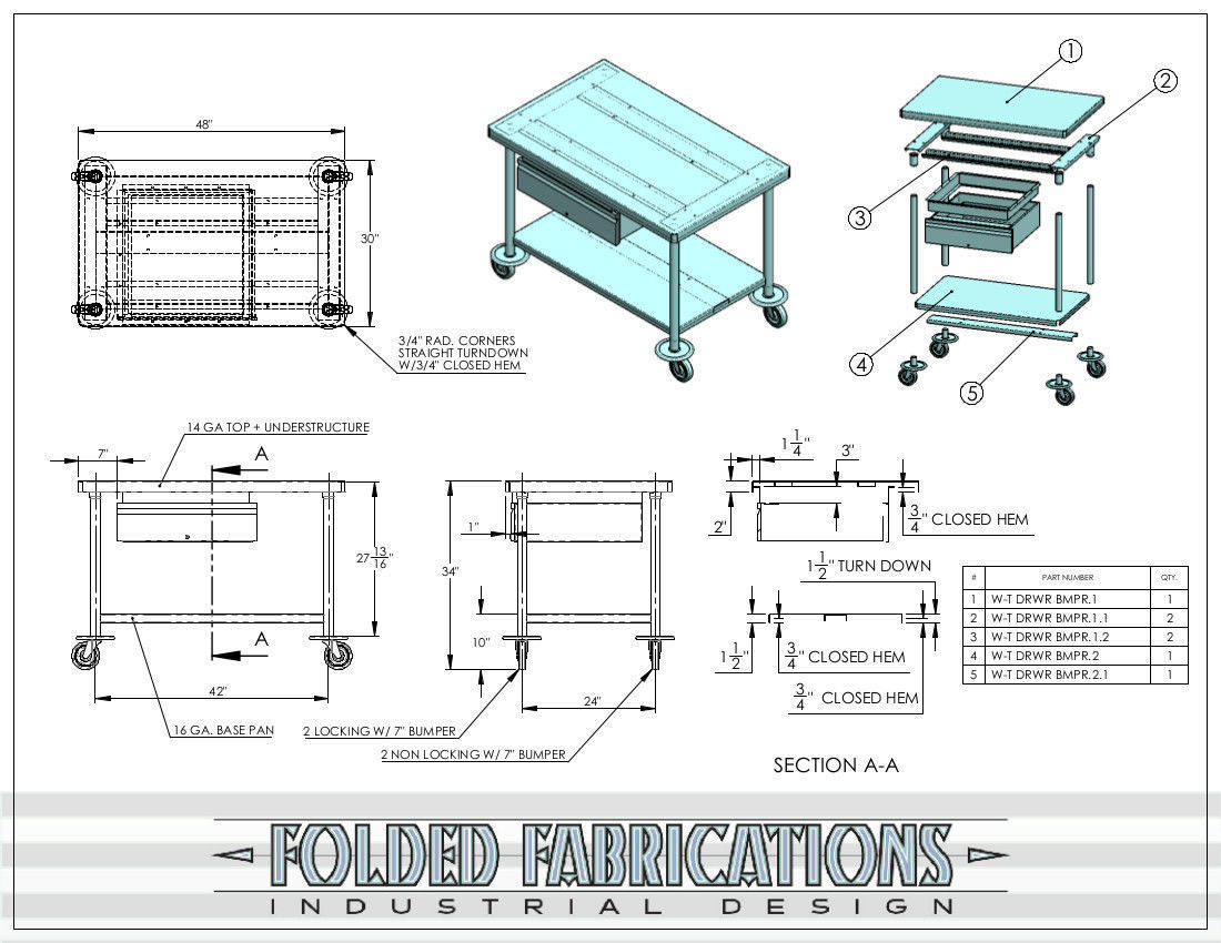 mobile worktable drawer bumper castor angle frame 3D model | CGTrader