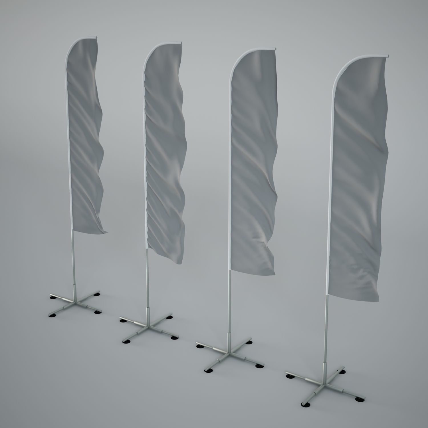 Flag banners 3D model | CGTrader