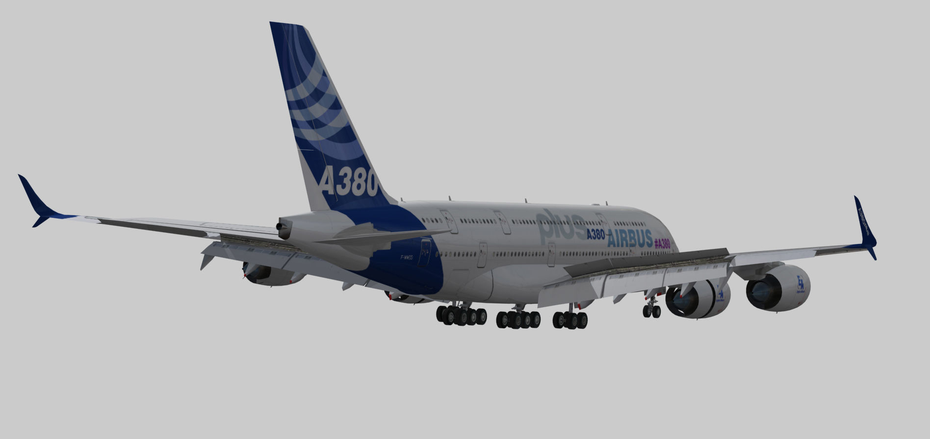 3D model Airbus A380 Plus 2017 Home livery VR / AR / low-poly rigged ...