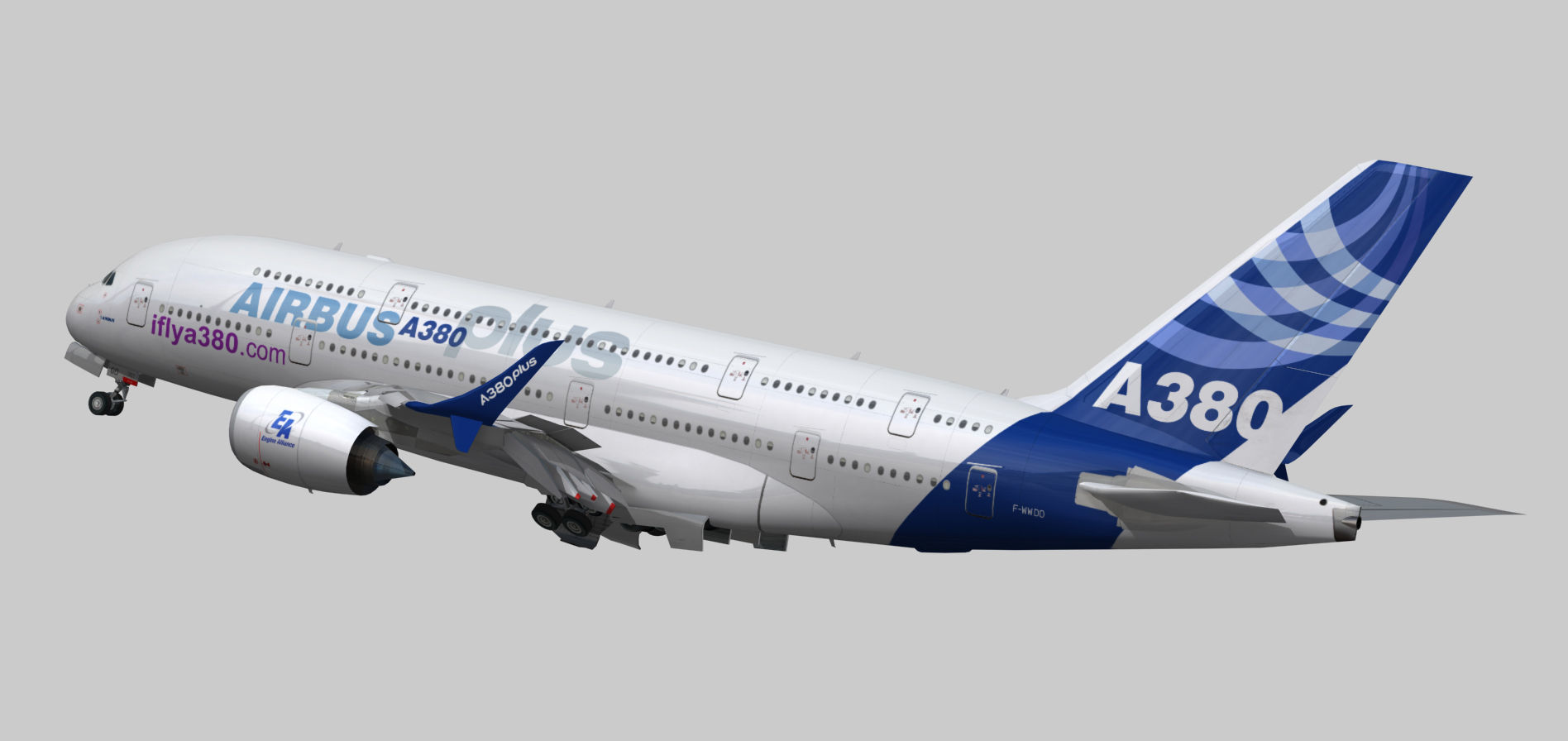 3D model Airbus A380 Plus 2017 Home livery VR / AR / low-poly rigged ...