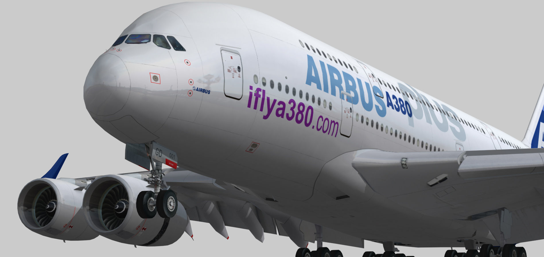 3D model Airbus A380 Plus 2017 Home livery VR / AR / low-poly rigged ...