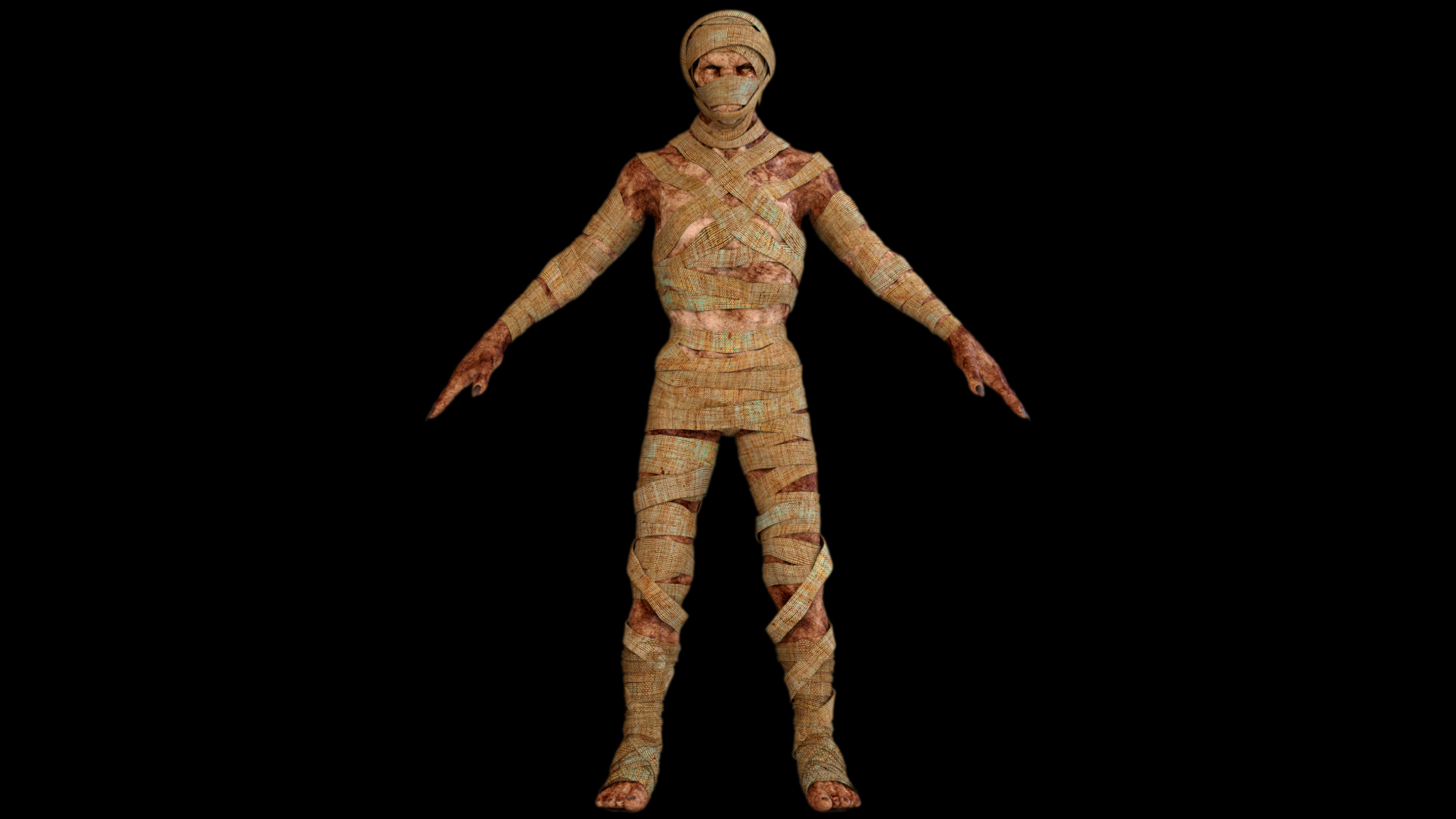 Mummy human body 3D model animated rigged | CGTrader