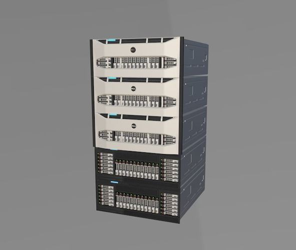 Data Server Rack Dell Powedge free 3D model | CGTrader