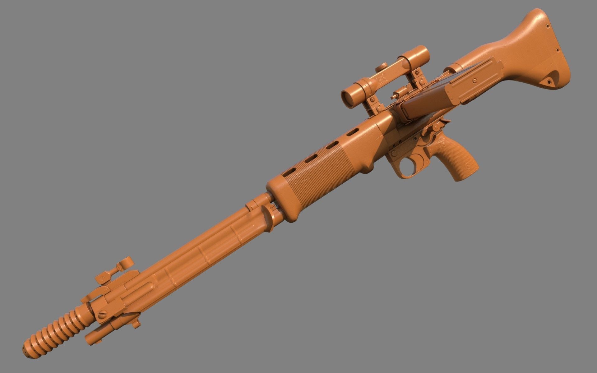 3D model FG-42 German Paratrooper Rifle PBR VR / AR / low-poly | CGTrader