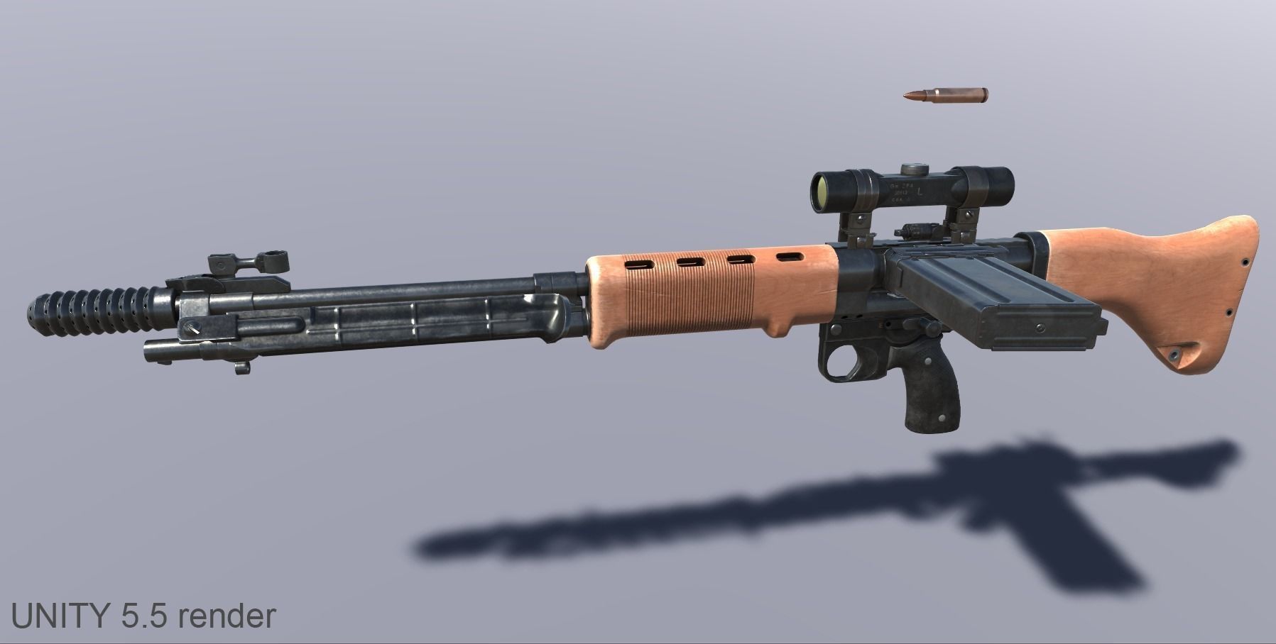 3D model FG-42 German Paratrooper Rifle PBR VR / AR / low-poly | CGTrader