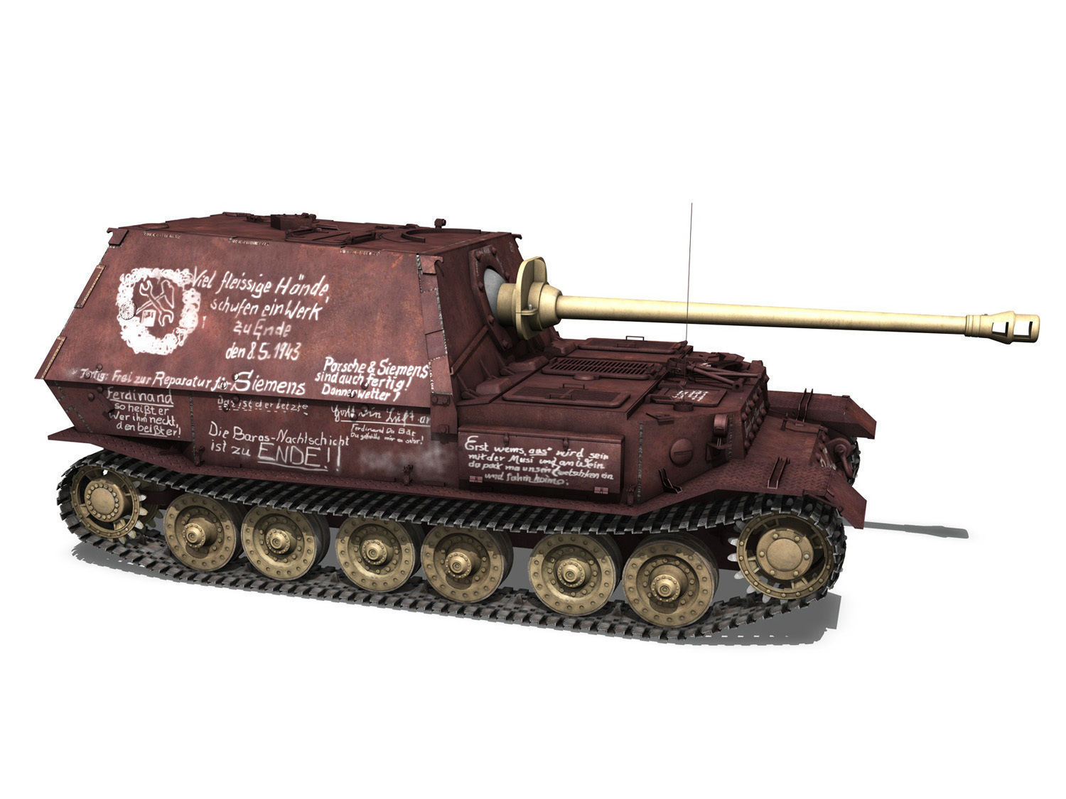 Ferdinand Tank destroyer - Last produced vehicle 3D model | CGTrader