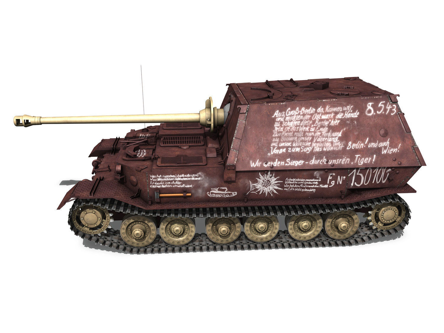 Ferdinand Tank destroyer - Last produced vehicle 3D model | CGTrader