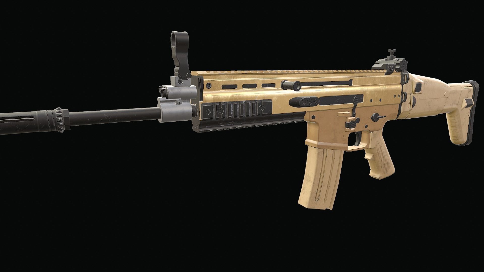 3D model SCAR Rifle VR / AR / low-poly | CGTrader