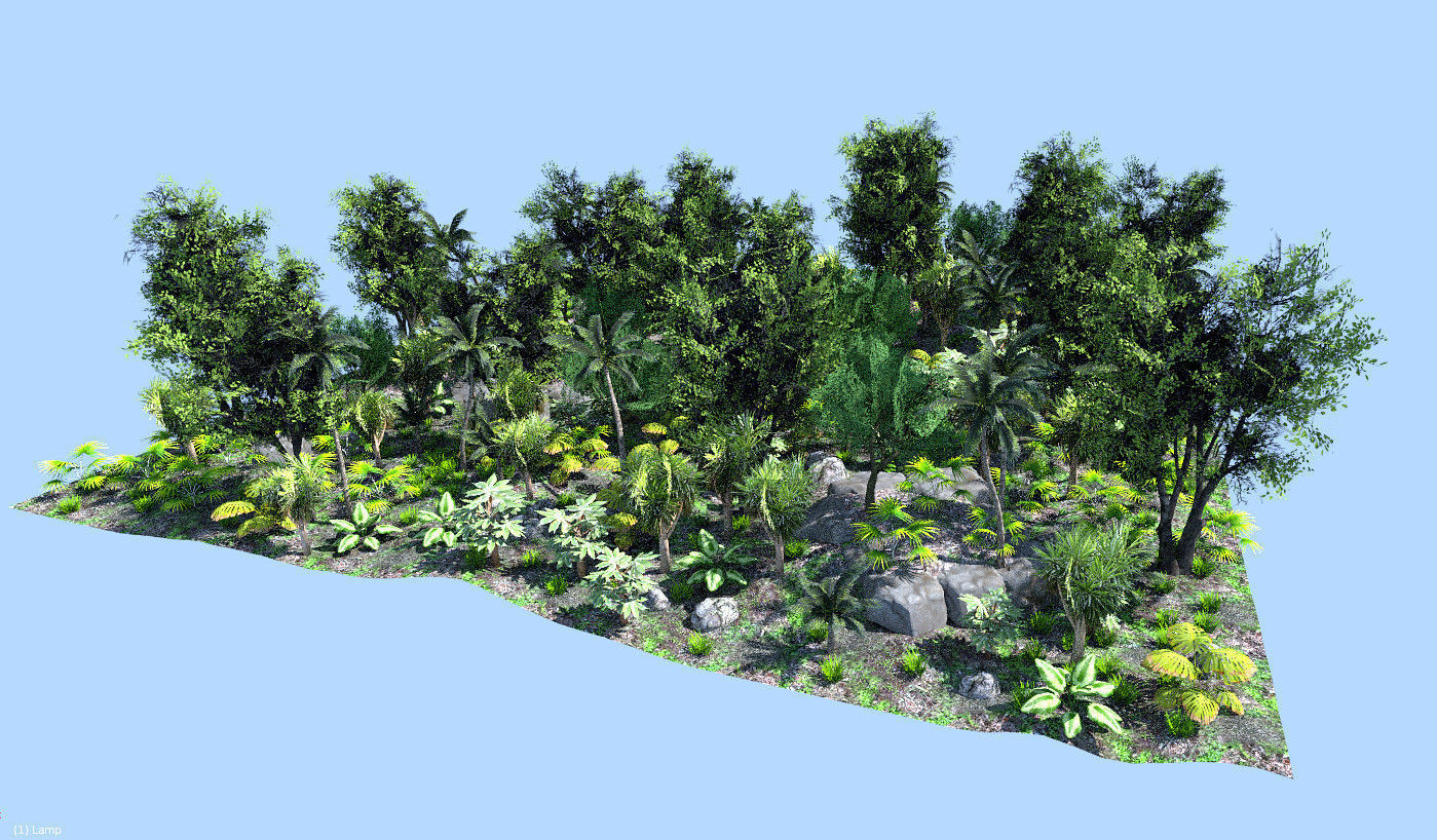 3D model deep jungle scene VR / AR / low-poly | CGTrader