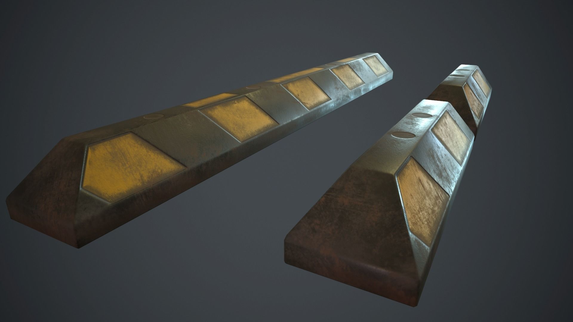 3D model Rubber Parking Curb PBR Game Ready VR / AR / low-poly | CGTrader