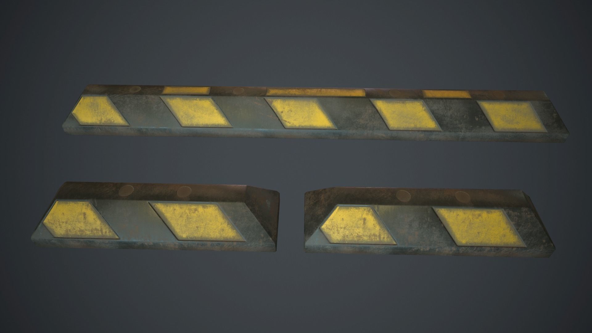 3D model Rubber Parking Curb PBR Game Ready VR / AR / low-poly | CGTrader