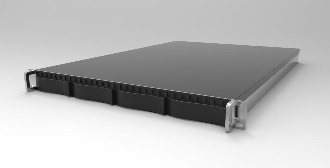 1RU 4 Bay Server 3D model | CGTrader
