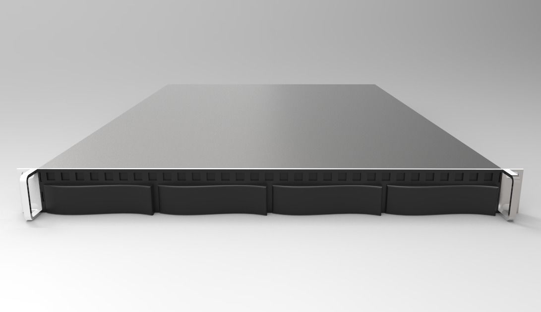 1RU 4 Bay Server 3D model | CGTrader