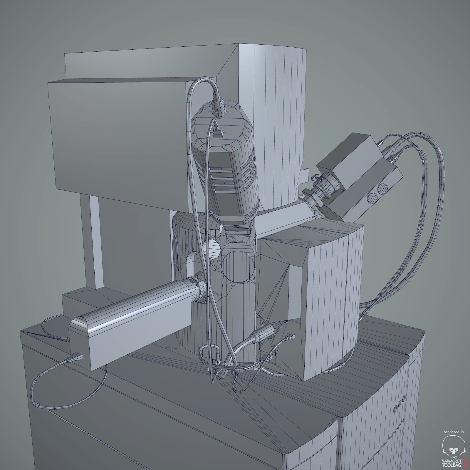 3D model Electron Microscope VR / AR / low-poly | CGTrader