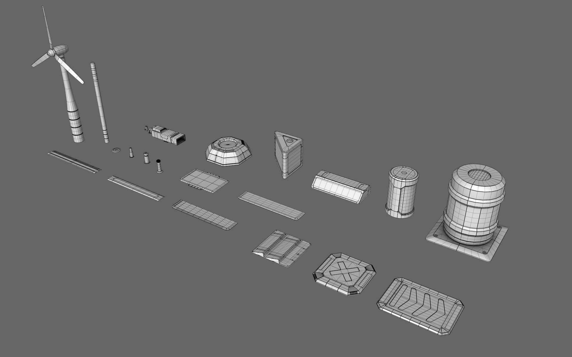 3D Sci-Fi Prop Kit Bash 3D model | CGTrader