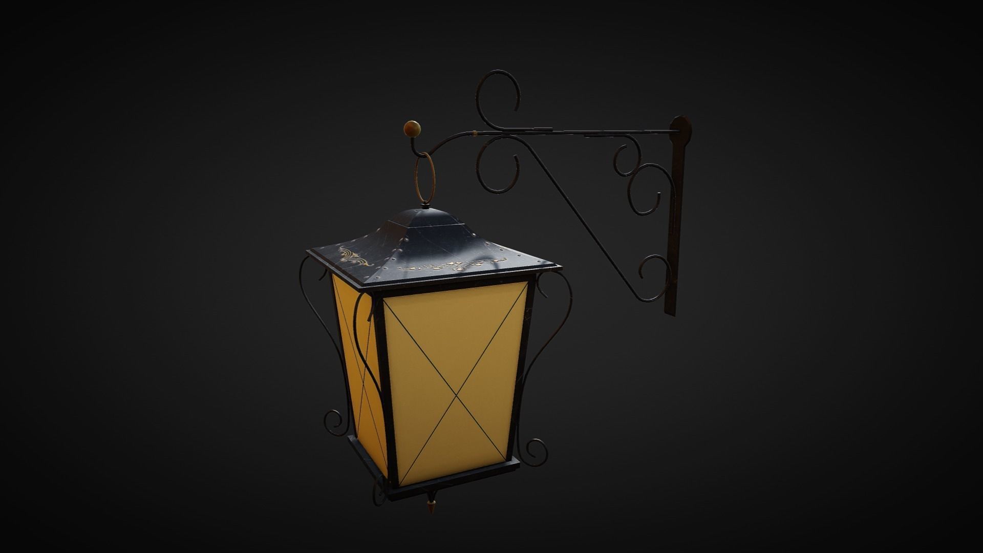 3D model Medieval Street Lamp 01 VR / AR / low-poly | CGTrader