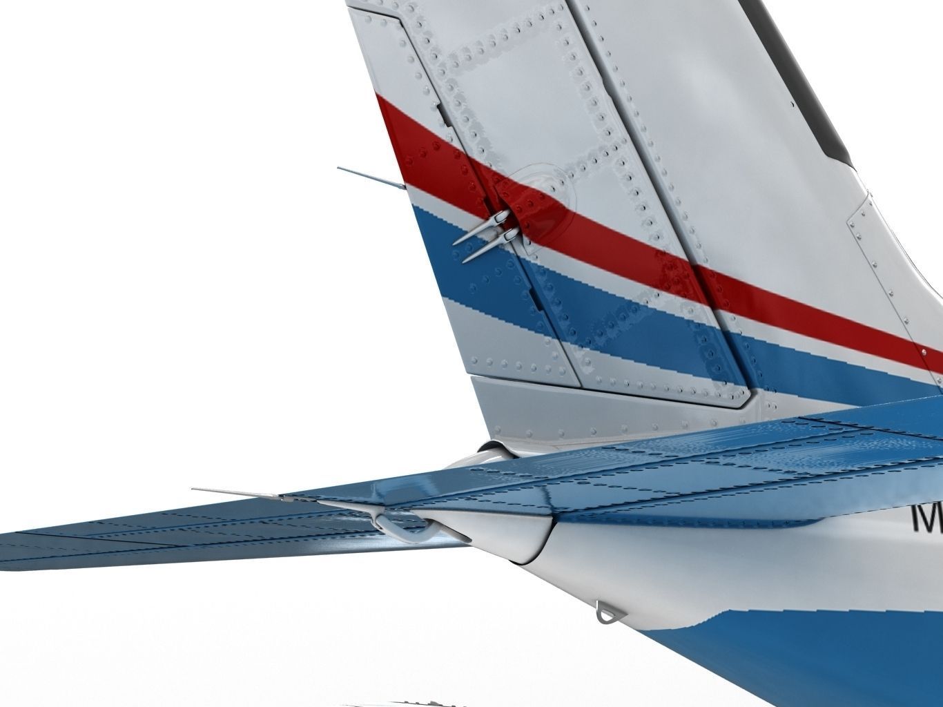 Piper Meridian 3D model rigged | CGTrader