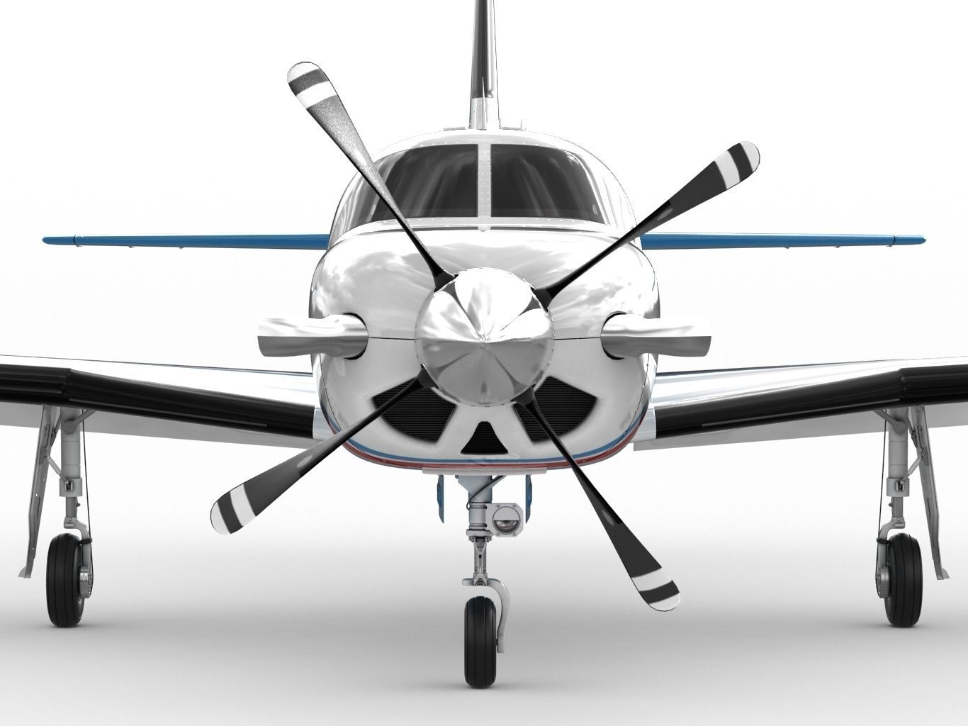 Piper Meridian 3D model rigged | CGTrader
