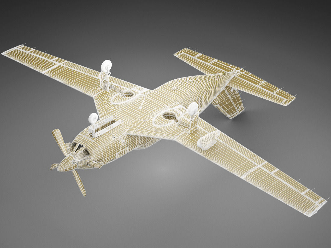 Piper Meridian 3D model rigged | CGTrader