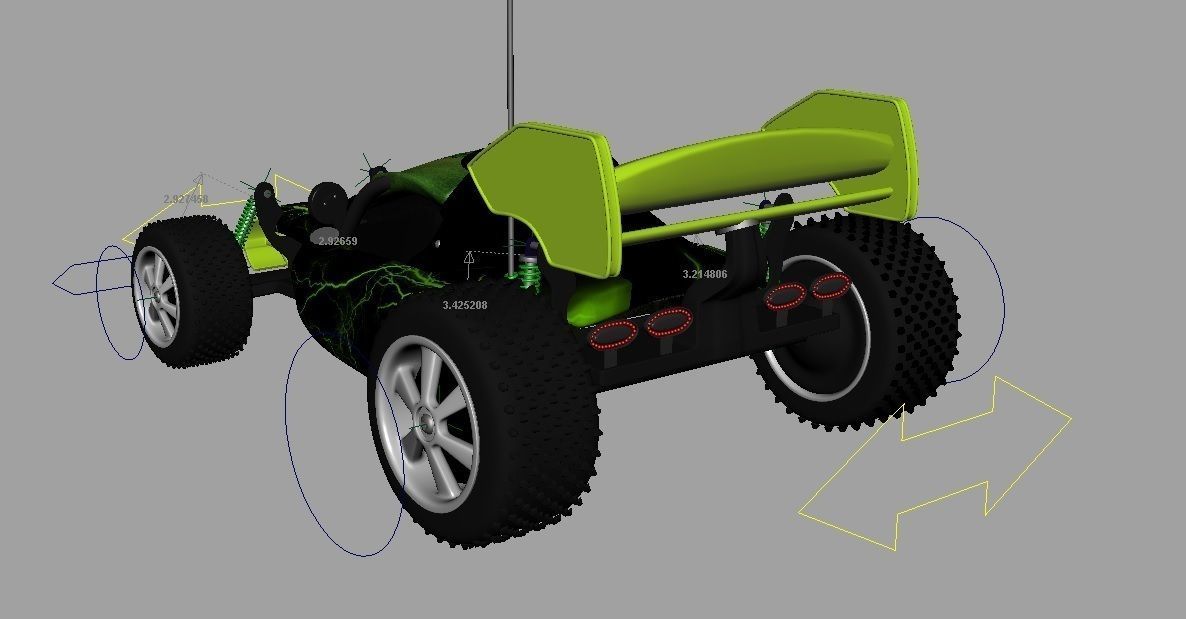 Rc car 3D model rigged | CGTrader