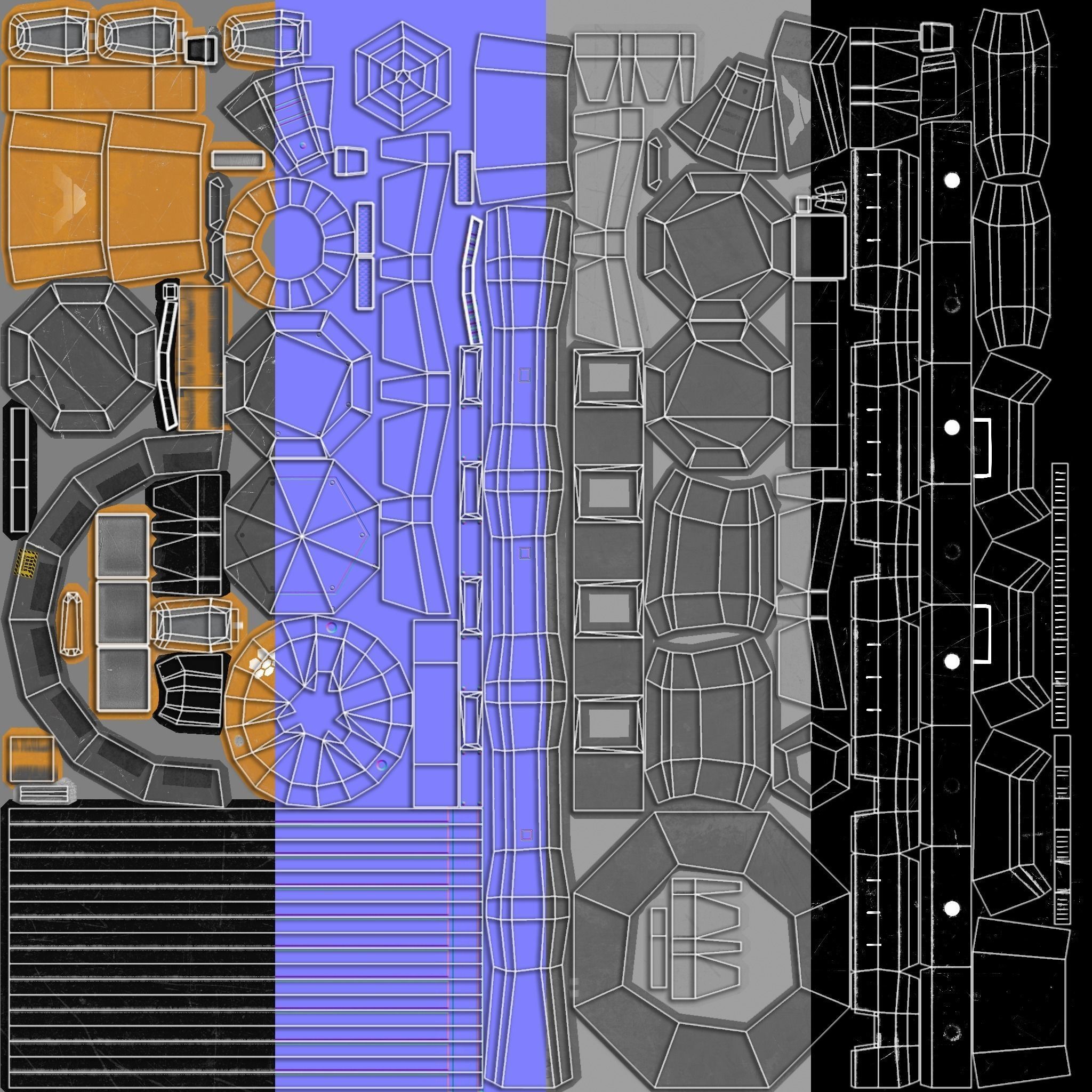 3D model Sci Fi Shield Generator VR / AR / low-poly rigged animated ...