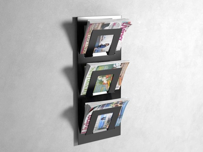 Triple Tier Magazine Rack 3D model | CGTrader