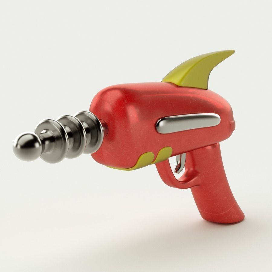 Retro-futuristic Laser Gun 3D model | CGTrader